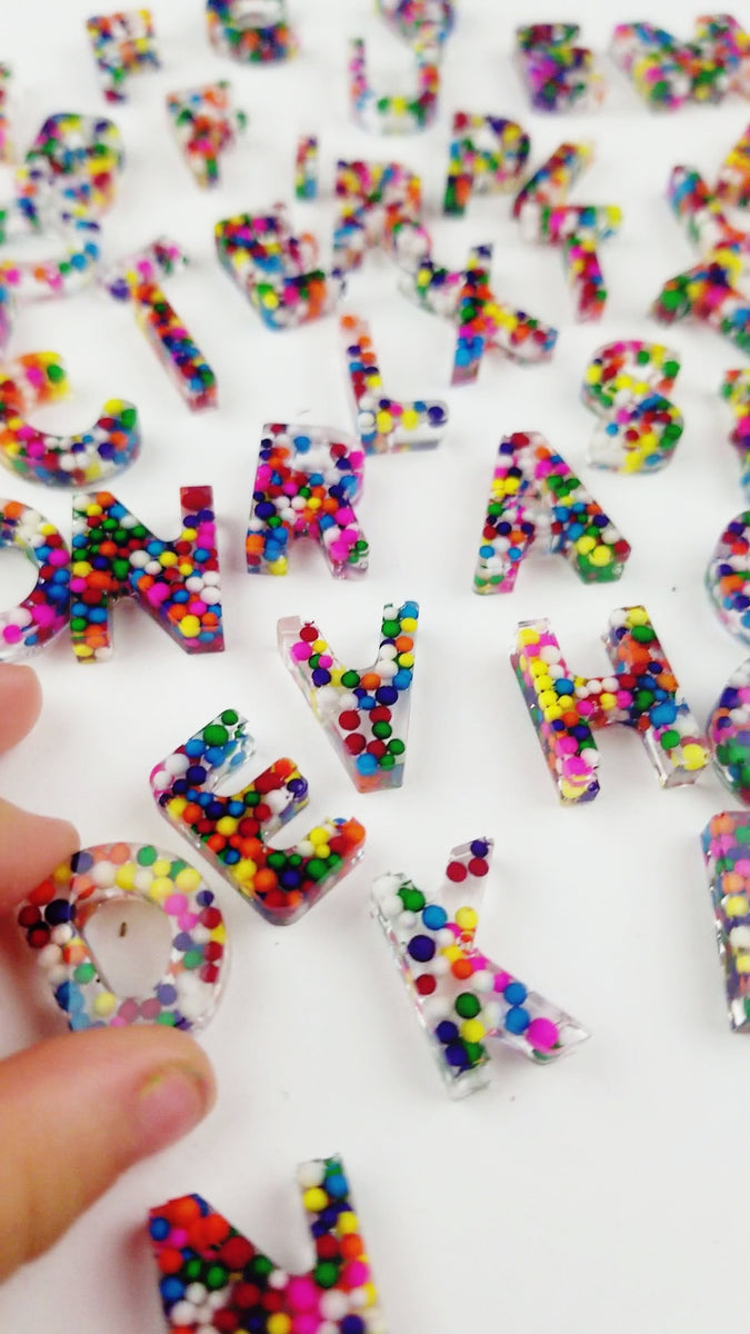 A Set of Mini Rainbow Sprinkle Letters – Happi Crafts