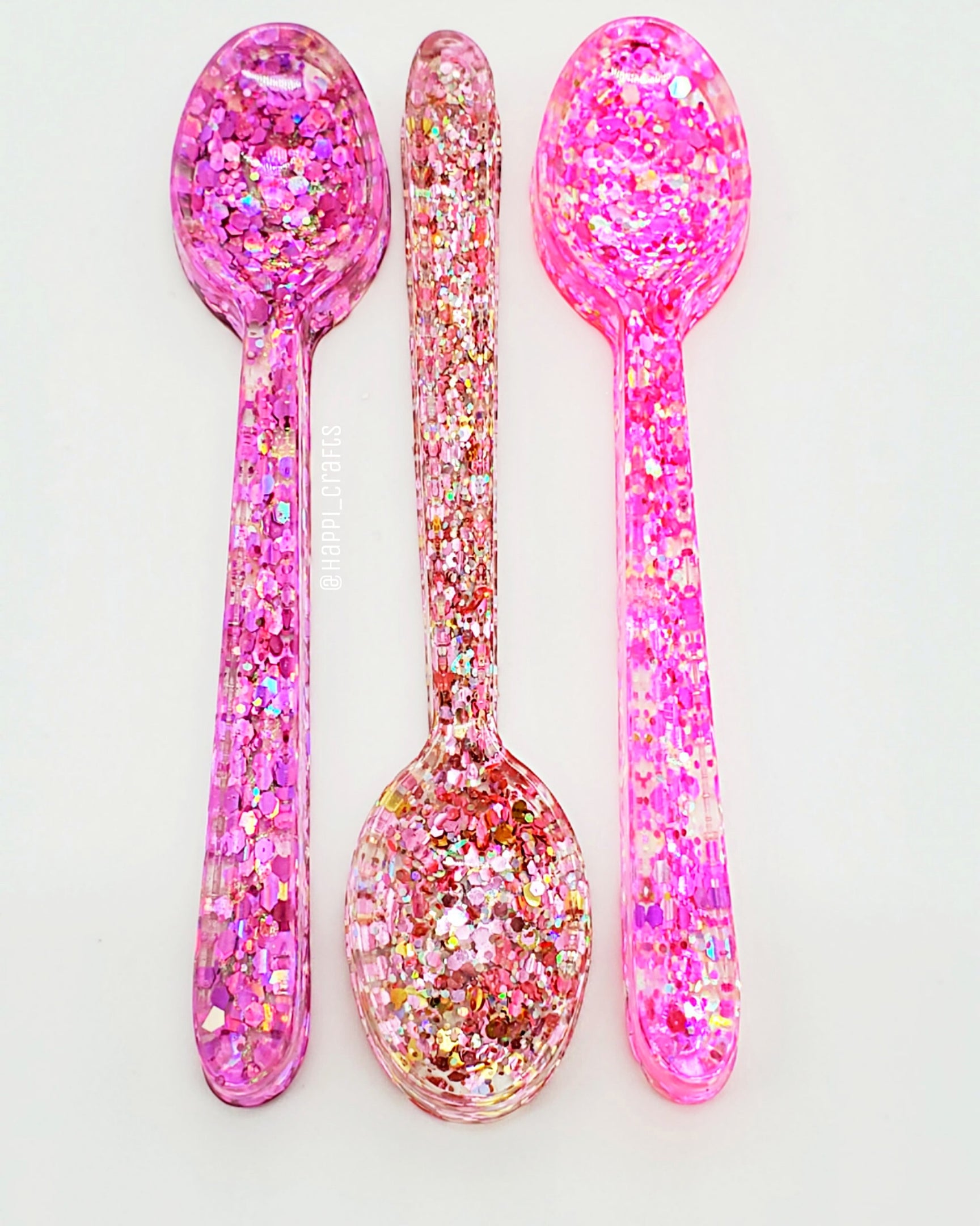 A Pink Glitter Spoon – Happi Crafts