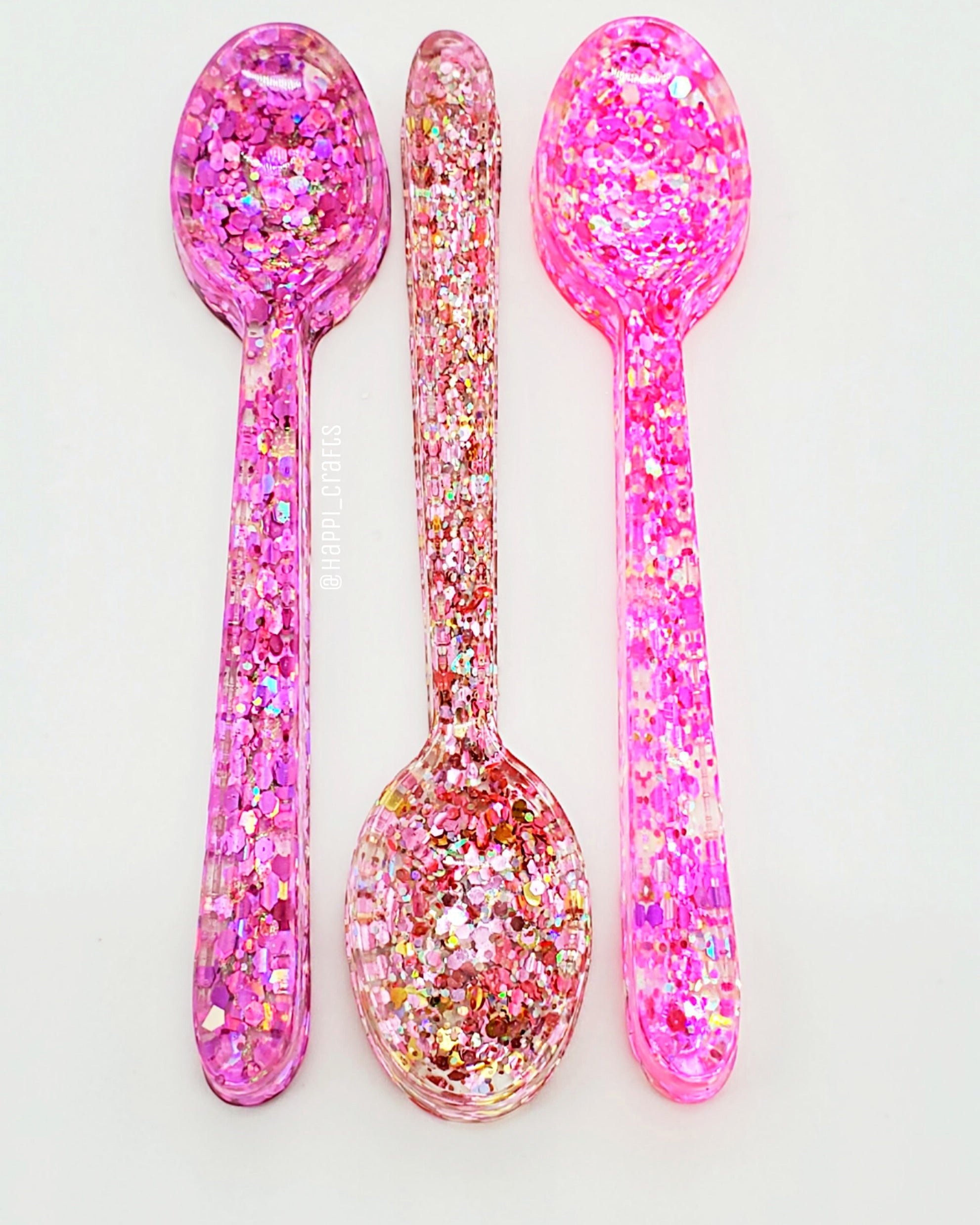 A Pink Glitter Spoon – Happi Crafts